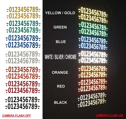 Reflective Number Decals | CustomTaylor33