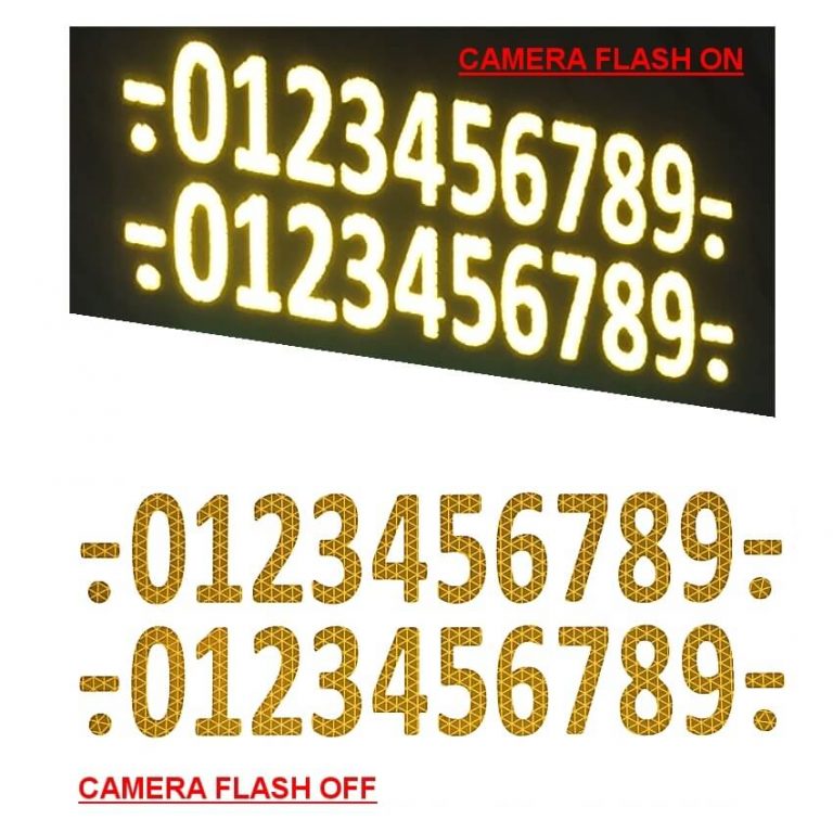 Reflective Number Decals | CustomTaylor33